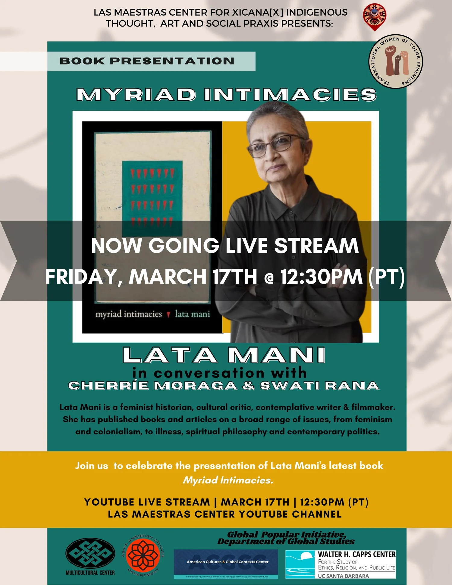 Book Presentation: Myriad Intimacies by Lata Mani — Las Maestras center