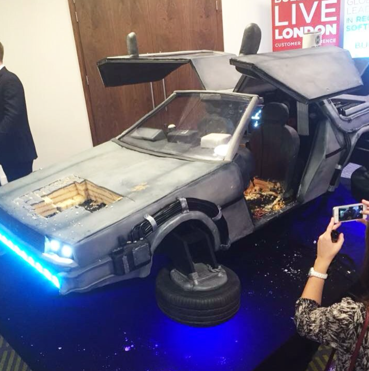 Life Size Delorean Time Machine Cake! Great Scott! — Delorean Time ...