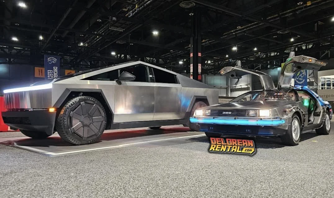 Cyber Truck meets Delorean Time Machine — Delorean Time Machine Rental ...