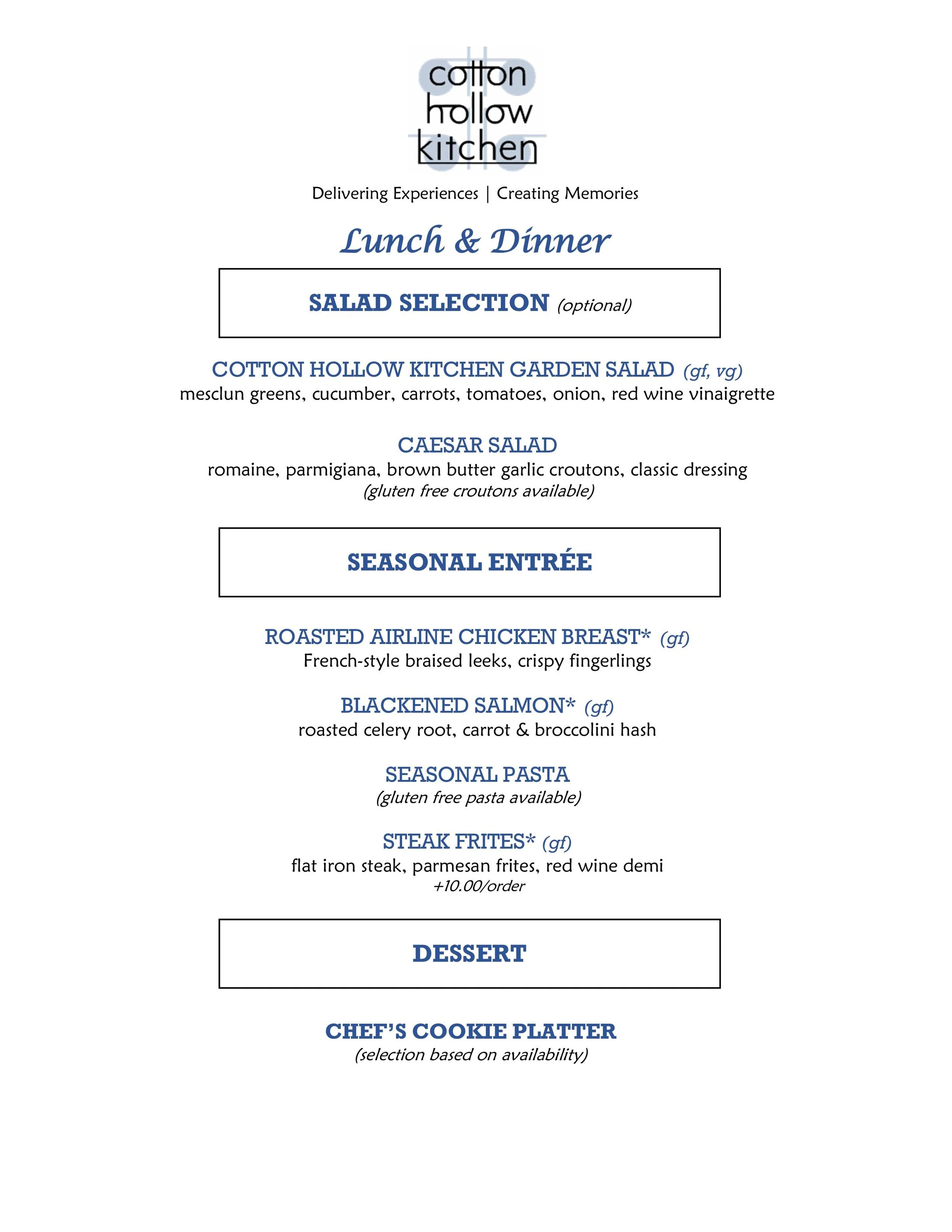 Lunch & Dinner Sample Menu | Discover Tasty Meals – Visit Today ...