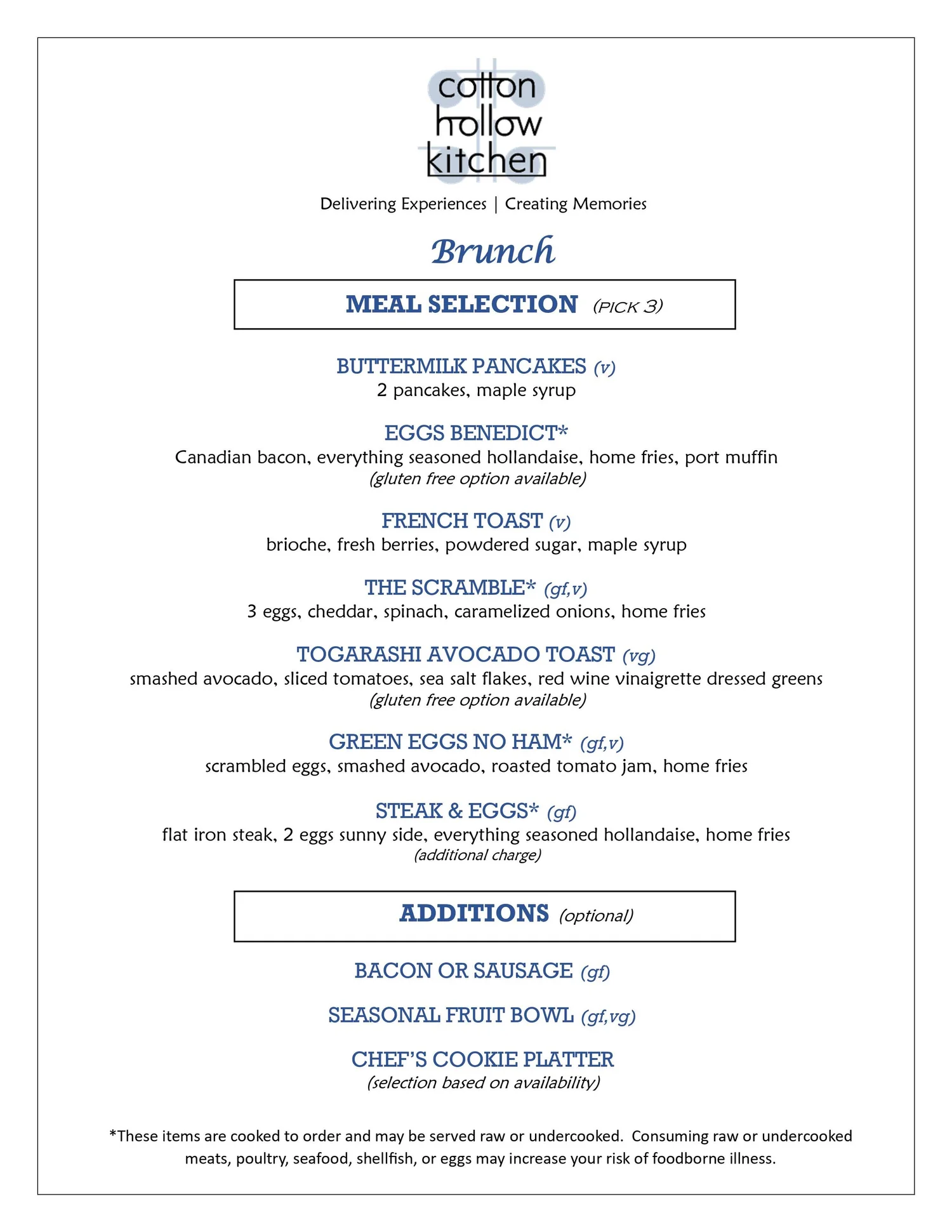 Brunch Sample Menu | Discover Tasty Brunch Options Today — Cotton ...
