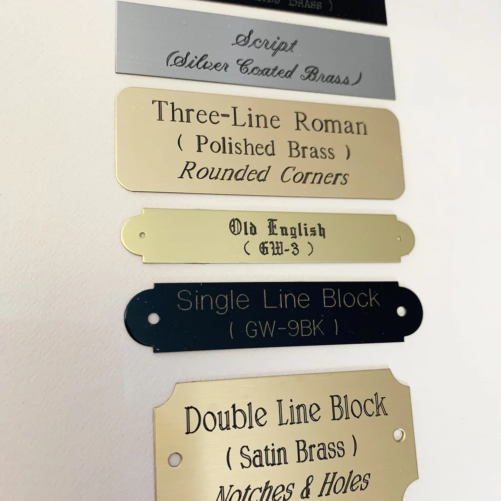 BRASS PLAQUES — WALLSPACE GALLERY & FRAMING