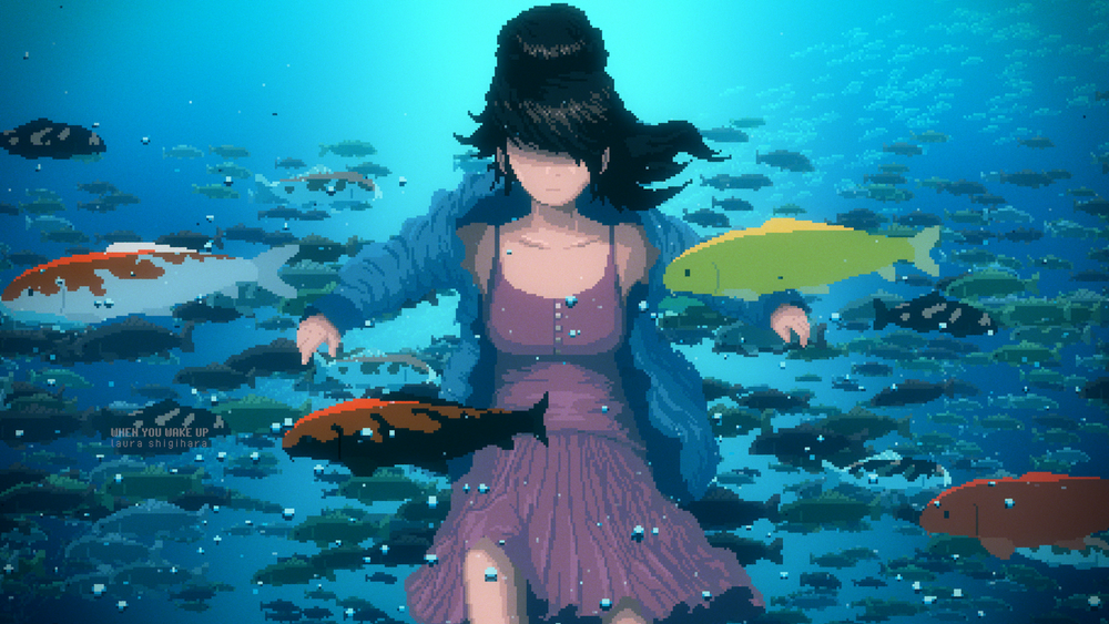 When You Wake Up - PIxel Art Wallpapers — Laura Shigihara