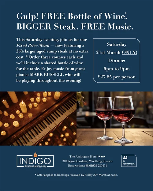 Indigo Restaurant | Worthing, West Sussex