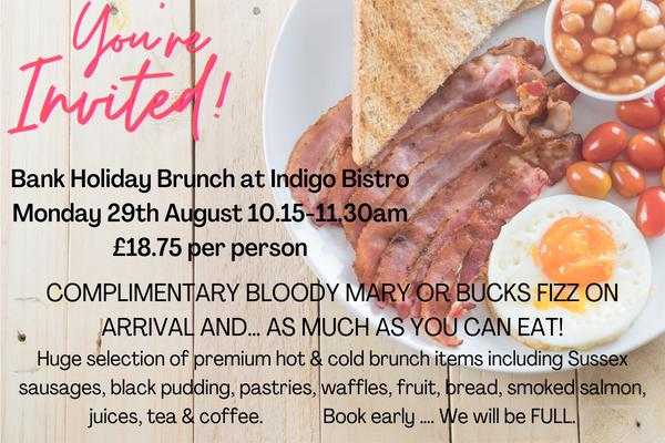 Events — Indigo Restaurant | Worthing, West Sussex