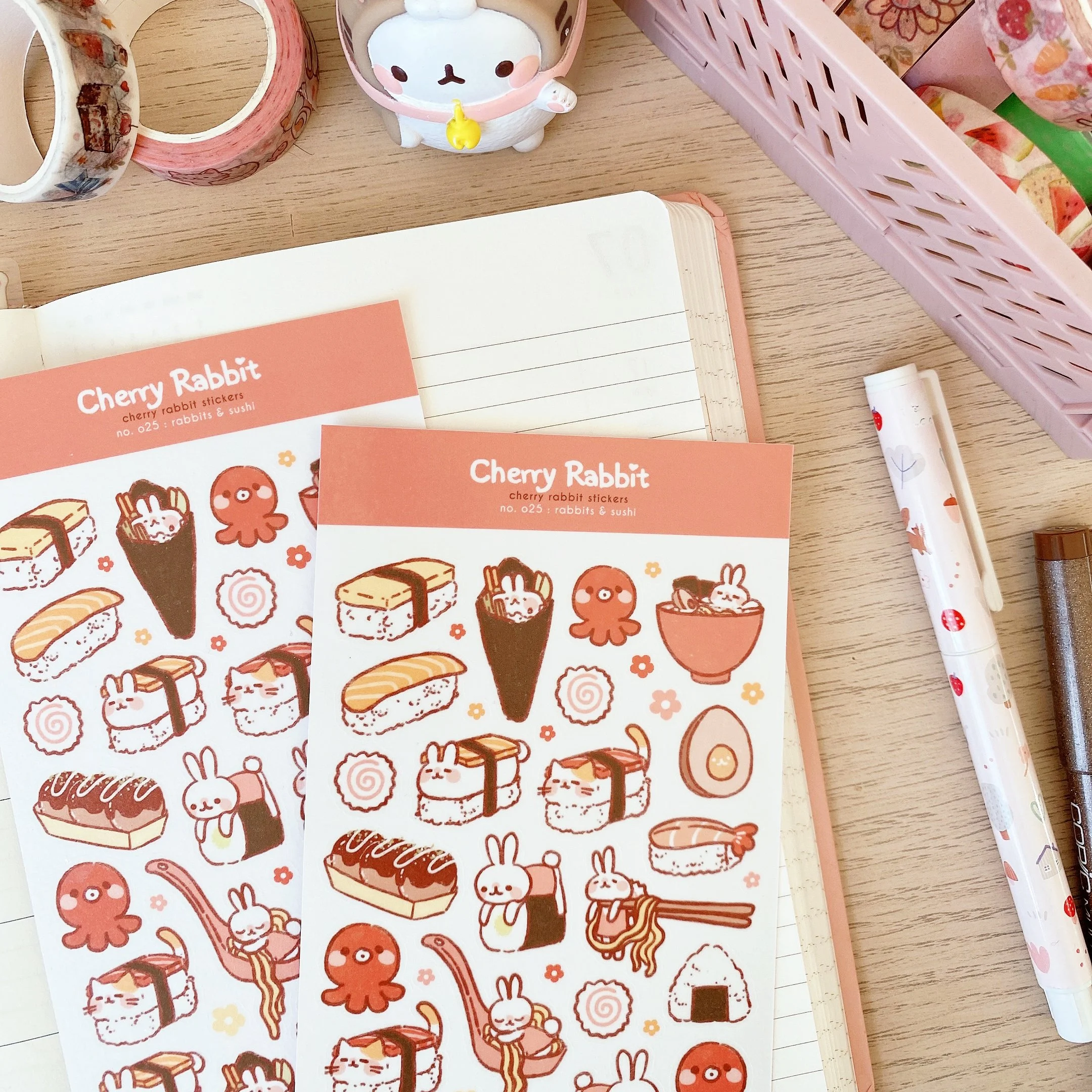 Grocery Store: Sticker Sheet — Cherry Rabbit