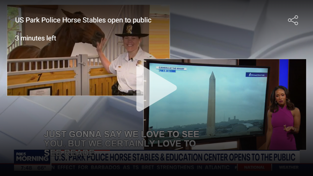 Fox 5: A Look Inside the Newly Opened U.S. Park Police Horse Stables ...