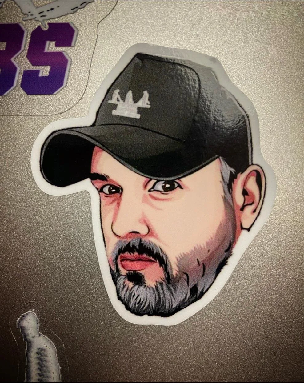 Matt's Head Sticker — Finders Beepers History Seekers