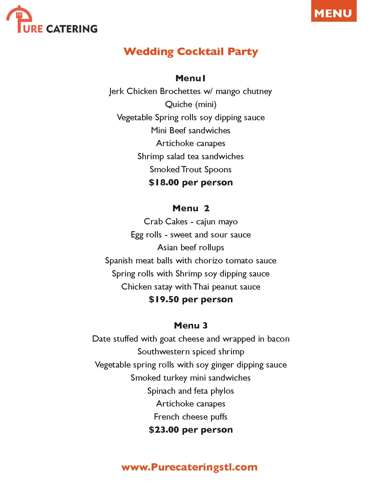 Saint Louis Catering — Pure Catering