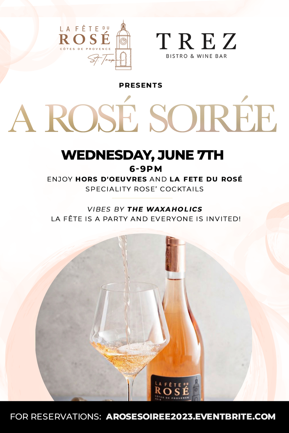 Rose Soiree: La Fete Wine Co & Trez Wine and Bistro — The Black Wine-O