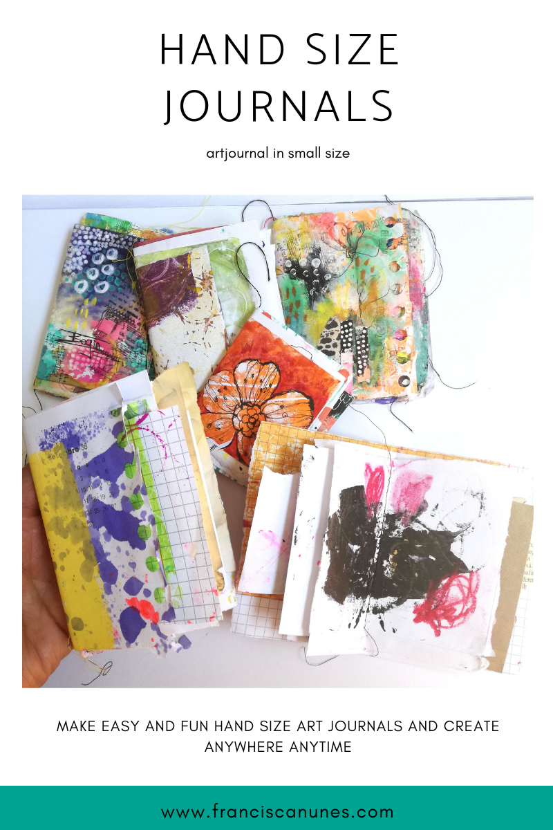 How to make quick and easy hand size journals — Francisca Nunes Mixed ...