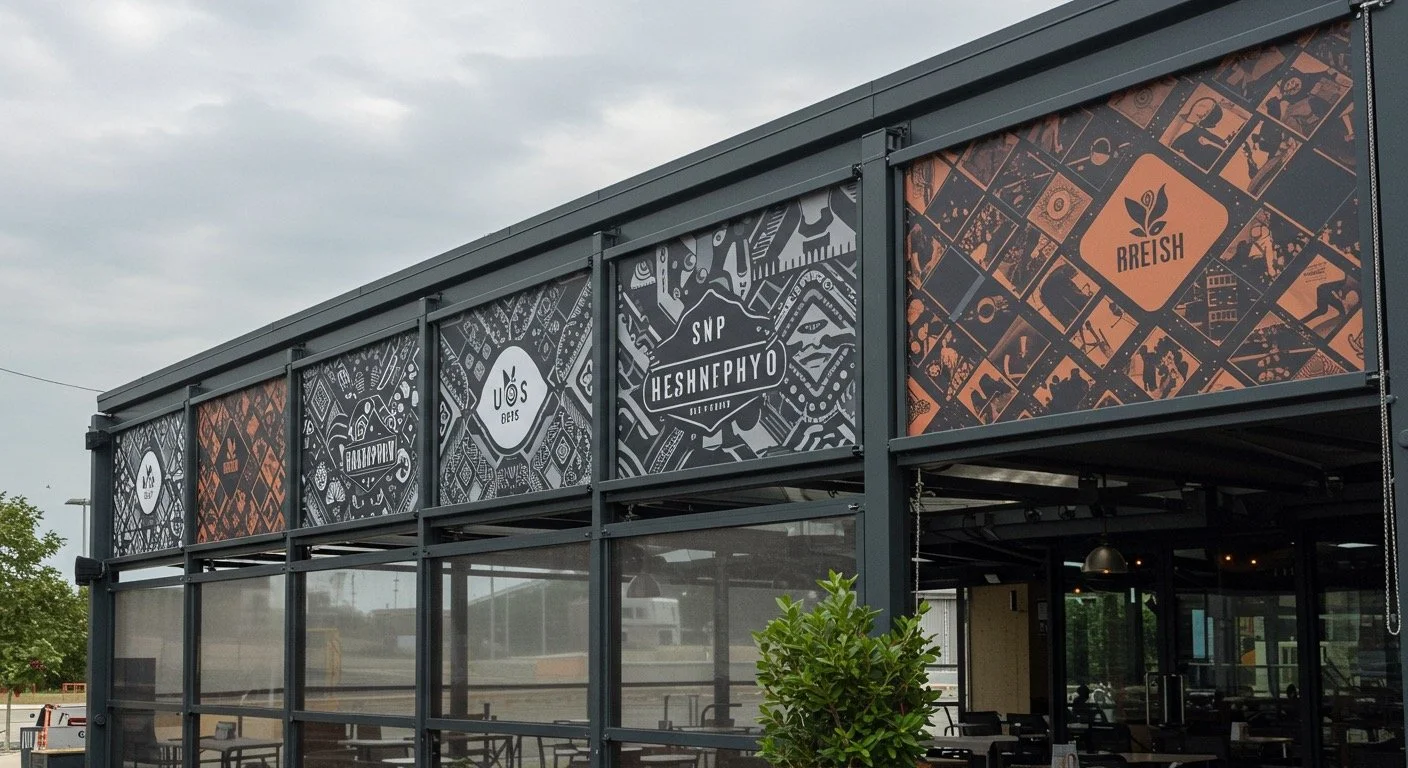 Printed Exterior Shades Texas & Nationwide | Custom Outdoor Designs ...