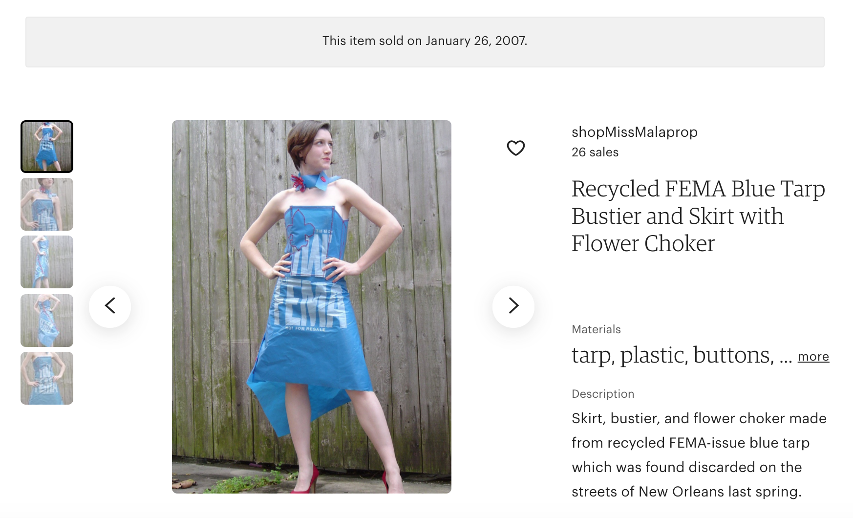 FEMA Tarp to Fashion Treasure: Etsy Upcycle Recycling Contest — Mallory ...