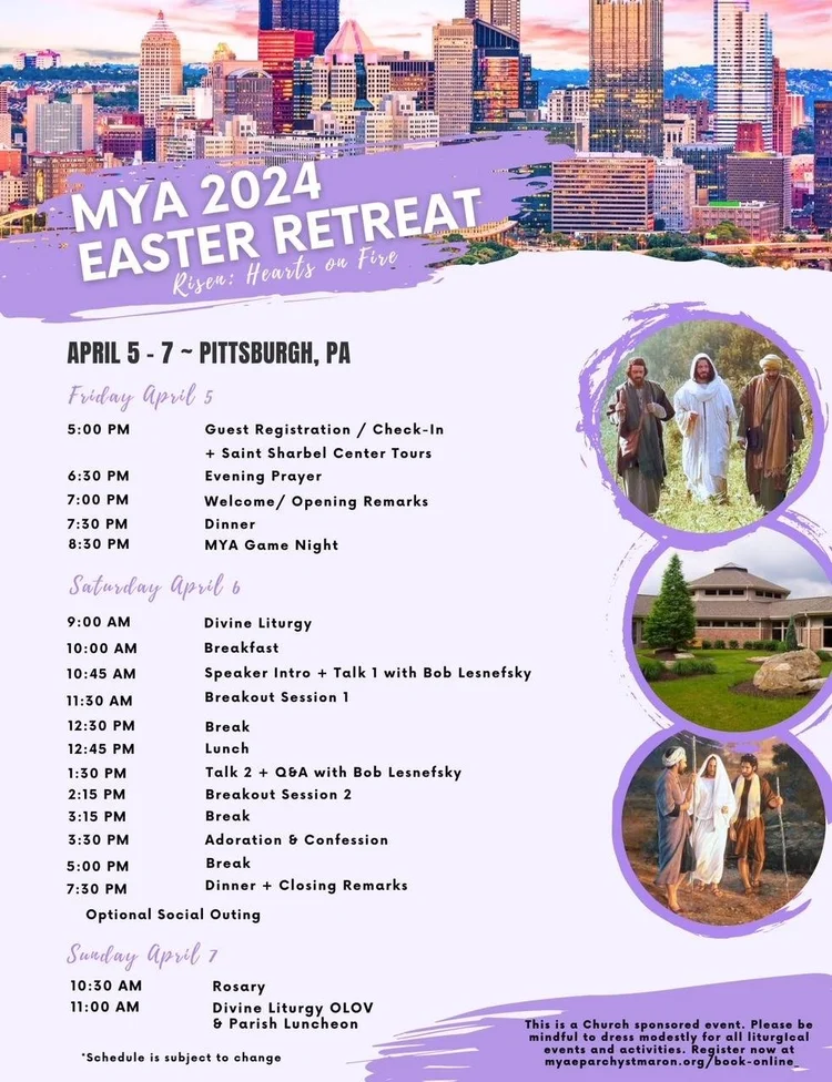Cir.24.29 MYA Easter Retreat - April 5-7 — Eparchy of Saint Maron of ...