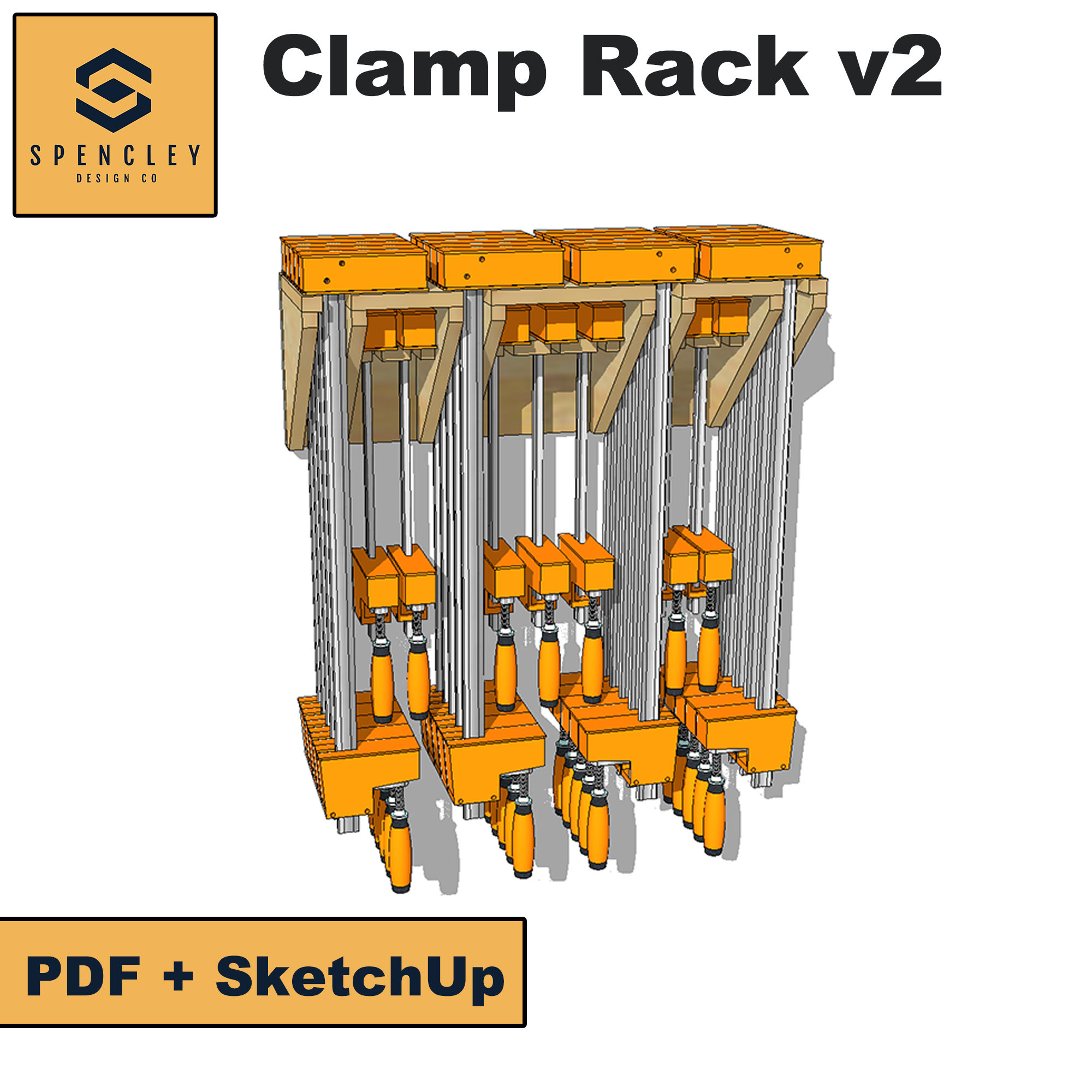 Clamp Rack v2 - Plans — Spencley Design Co.