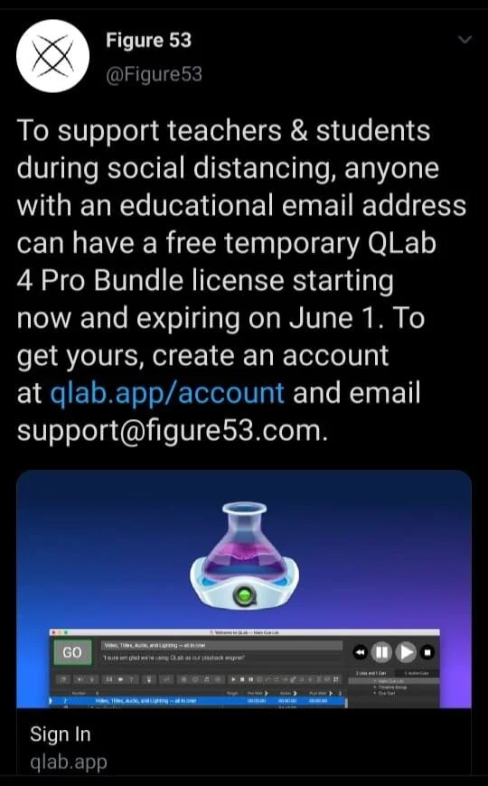 Qlab license - valuecaqwe