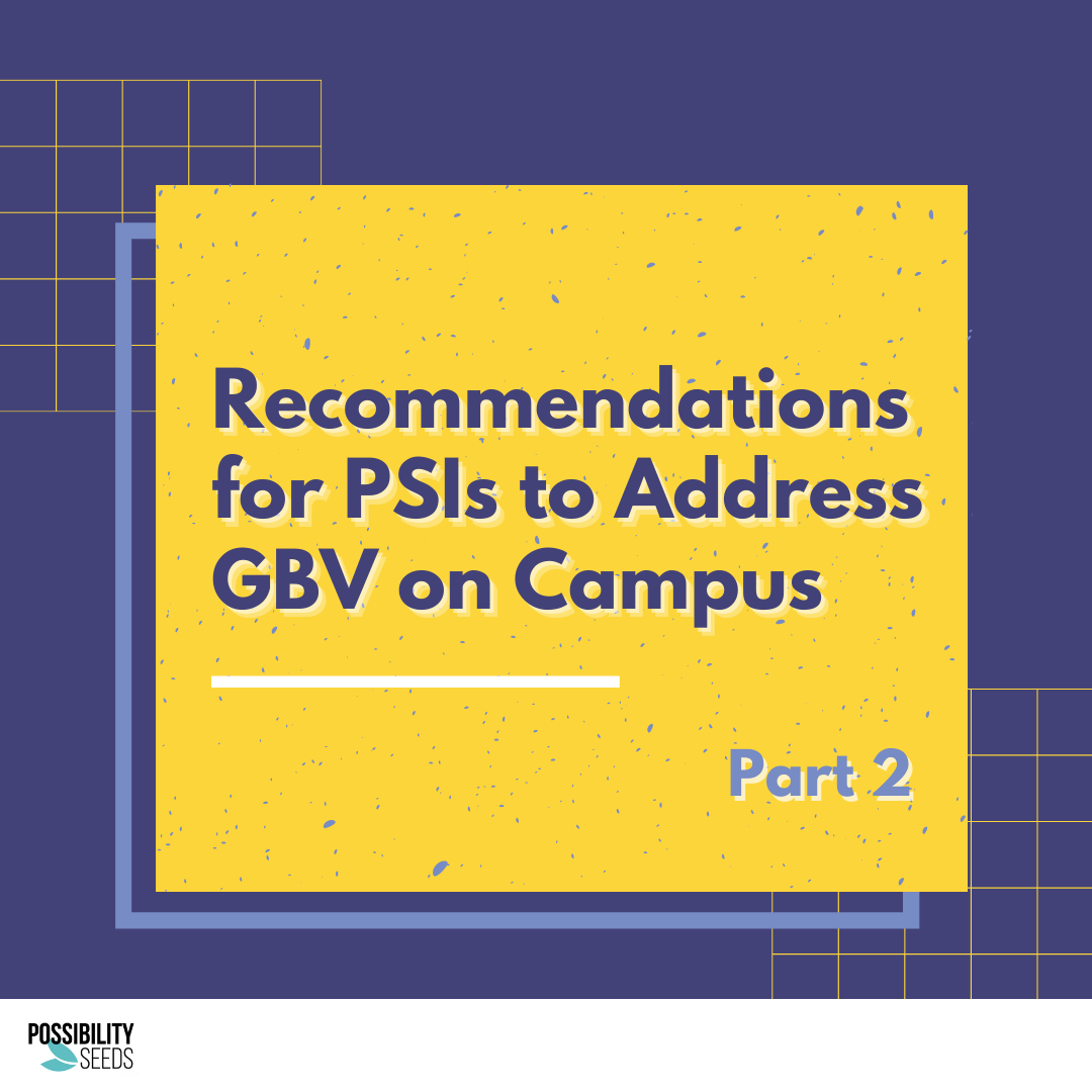 Taking Courageous Action: Recommendations and Resources for PSIs to Address GBV on Campus (Part ...