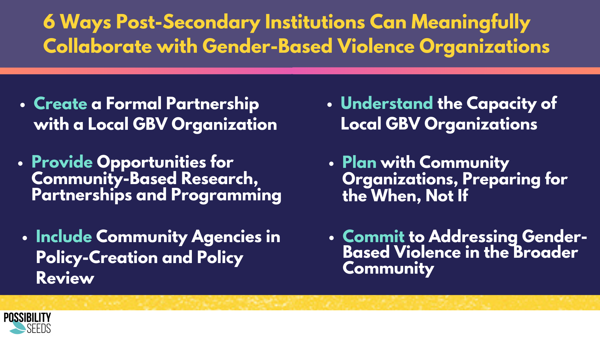 6 Ways Campuses Can Collaborate with Gender-Based Violence Community ...