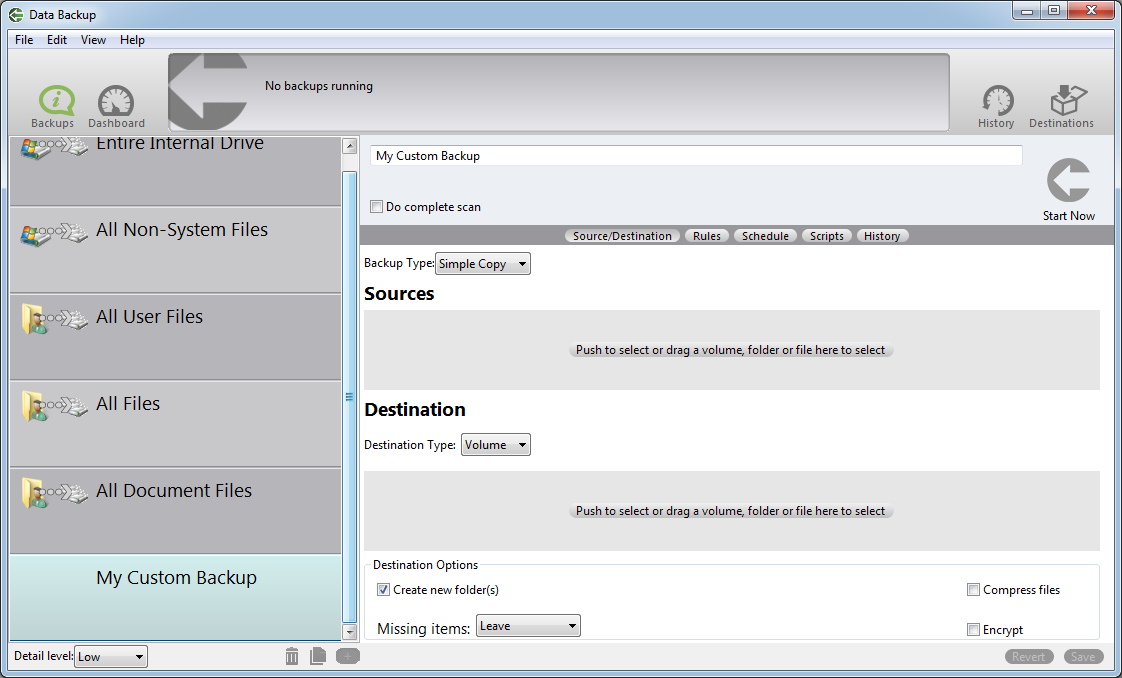 How To Set Up A Custom Backup