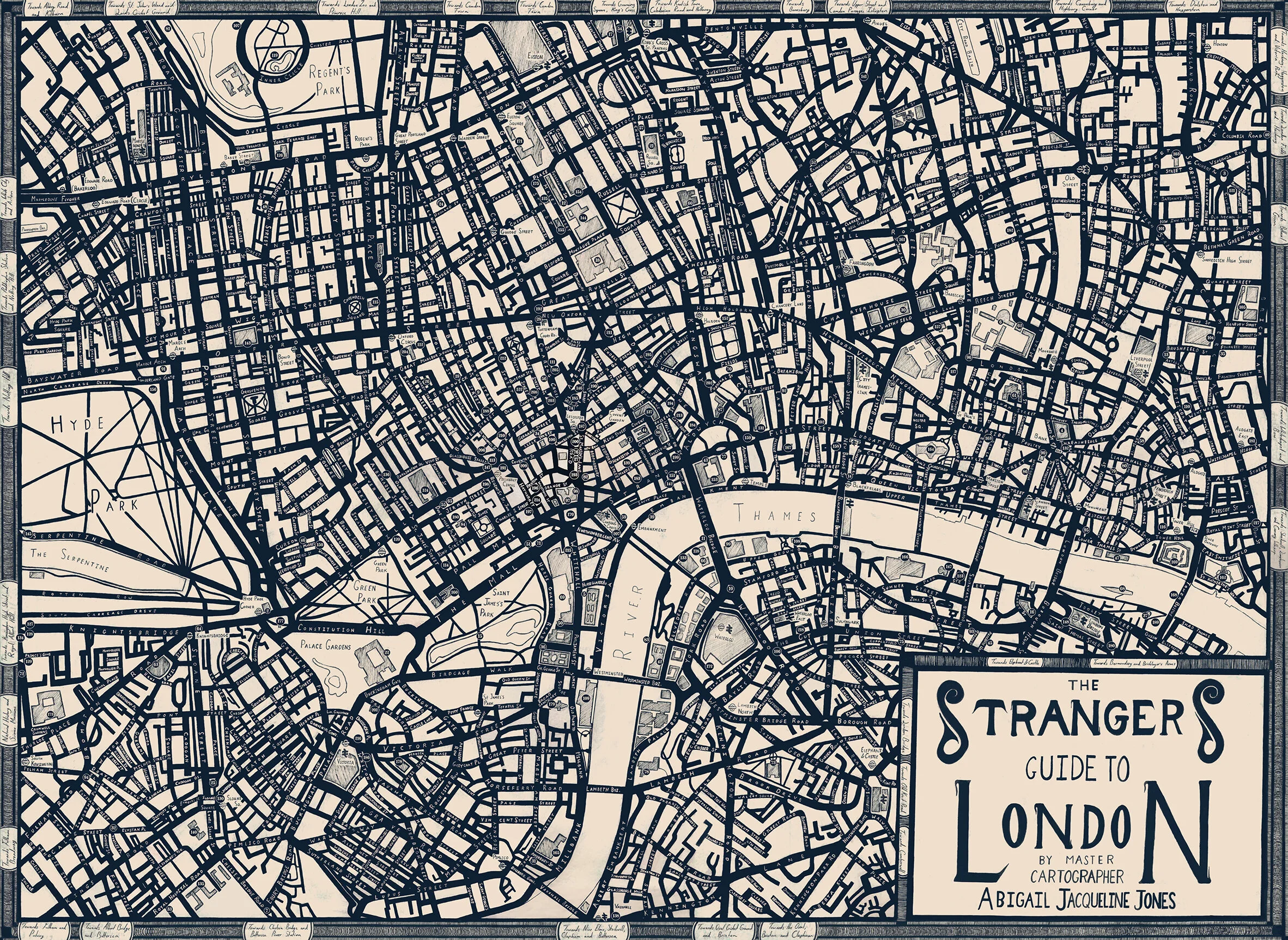 The Strangers' Guide to London - Folding Map — Abigail Jacqueline Jones