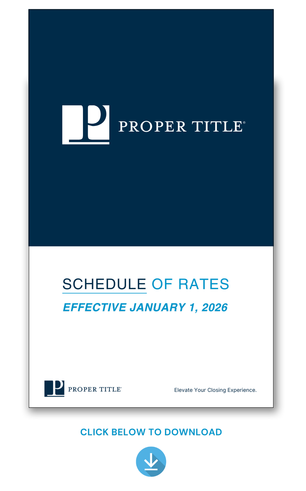Proper Title Rate Card — Proper Title