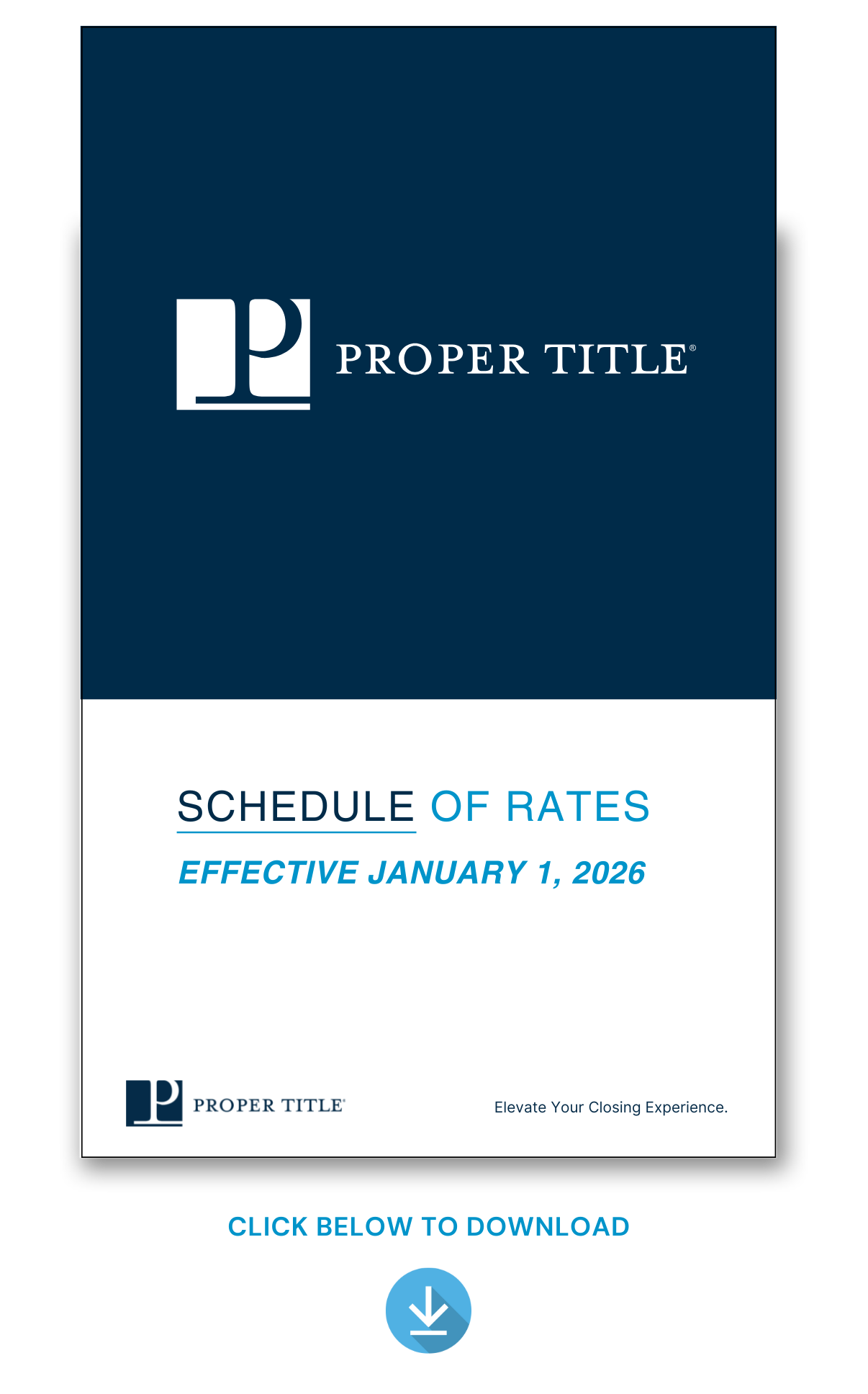 Proper Title Rate Card — Proper Title