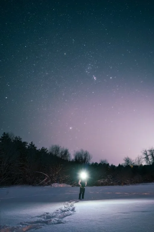 Winter Night Stars Wallpaper