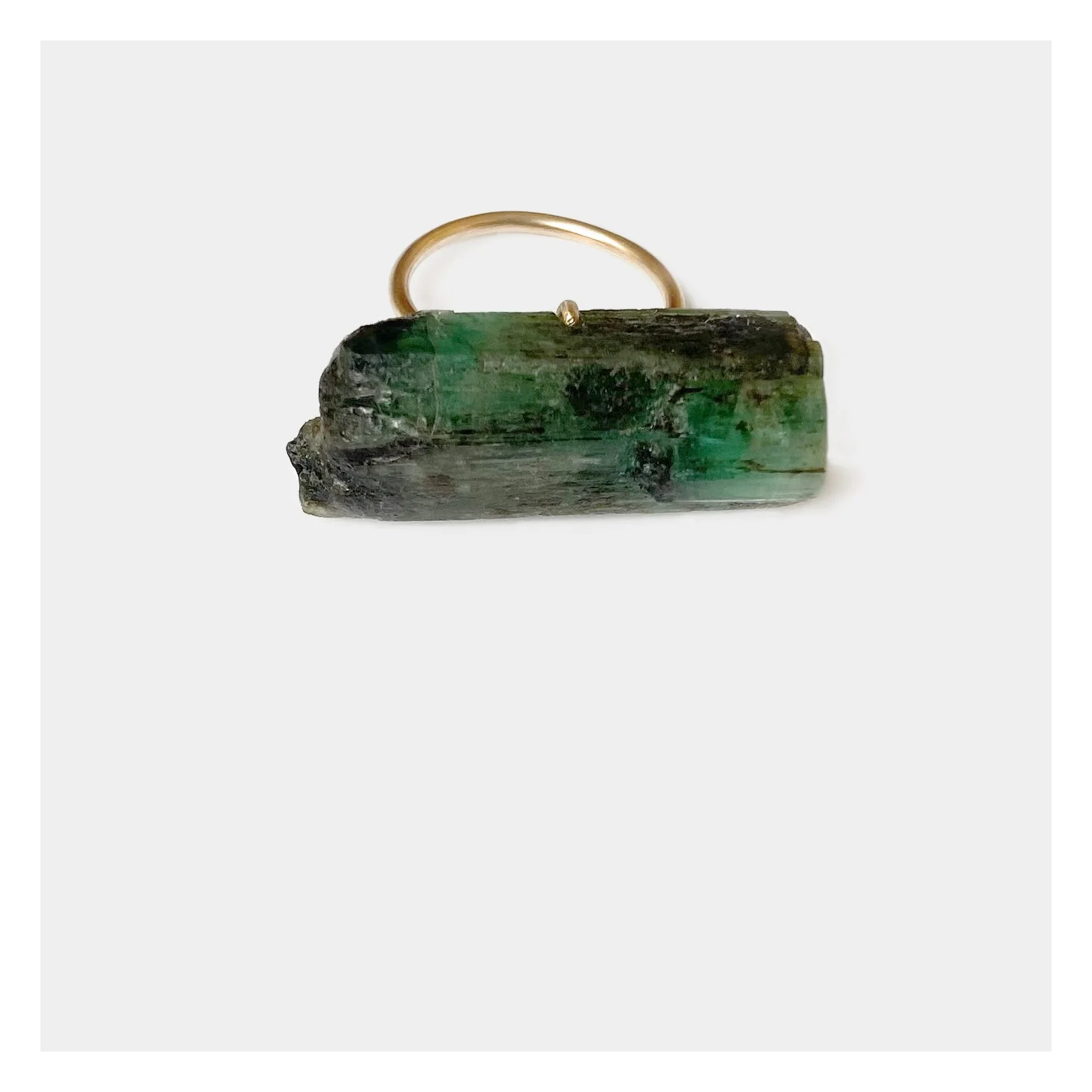 Large Raw Emerald Ring — DE VERA