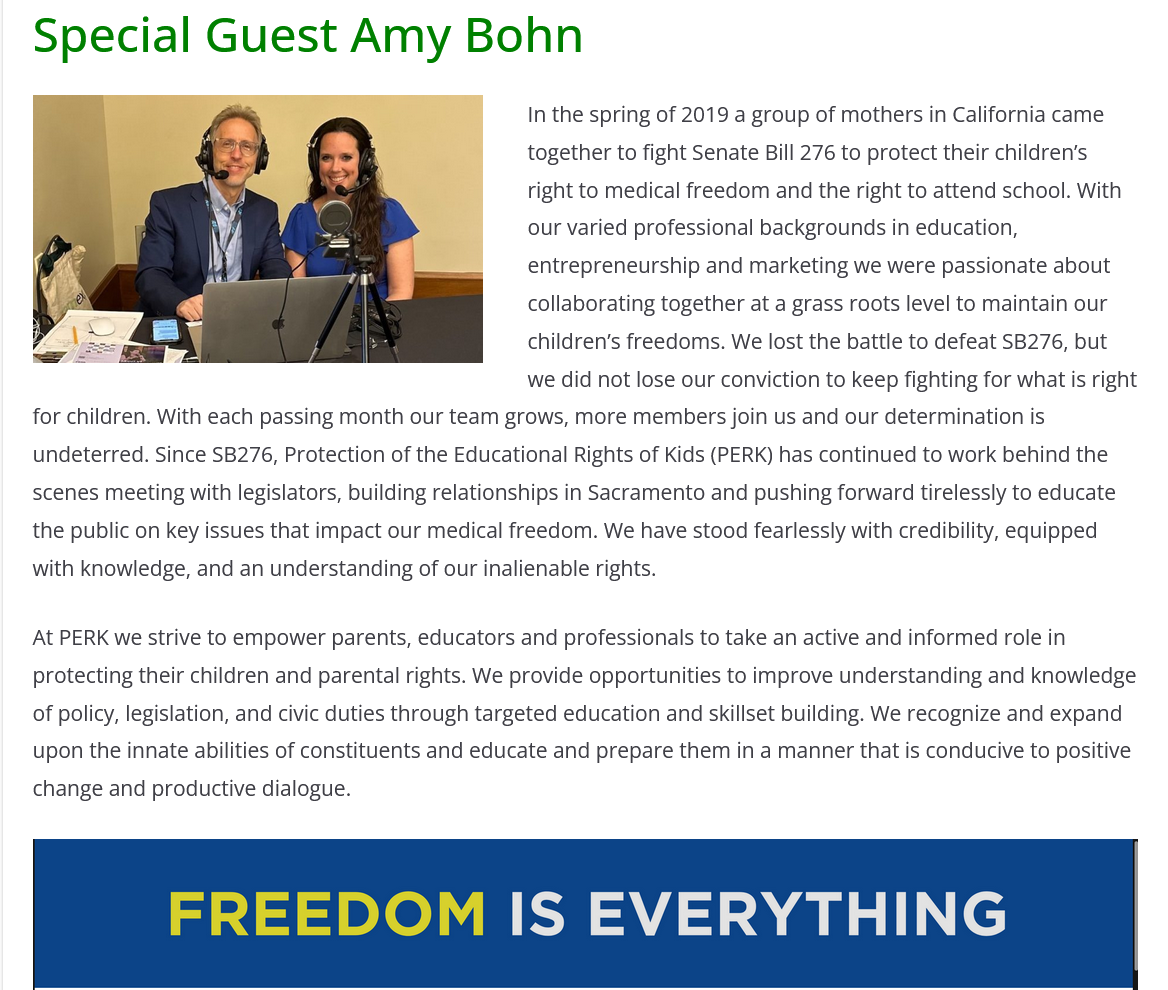 Robert Scott Bell Show - A Sunday Conversation with Amy Bohn — PERK