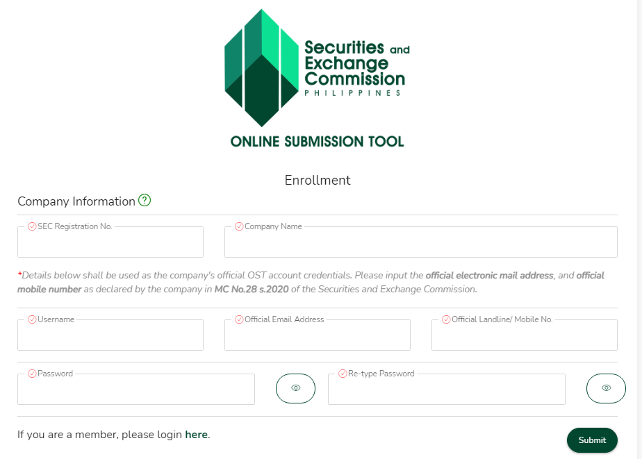 Enrollment on the SEC Online Submission Tool (SEC OST) — The Law Office ...