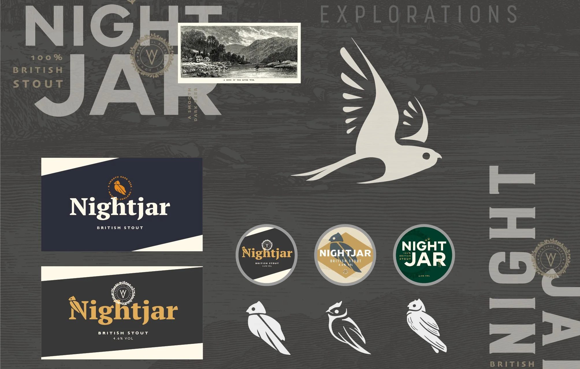 Wye Valley - Nightjar Stout Rebrand — Wonderworks | London Drinks ...