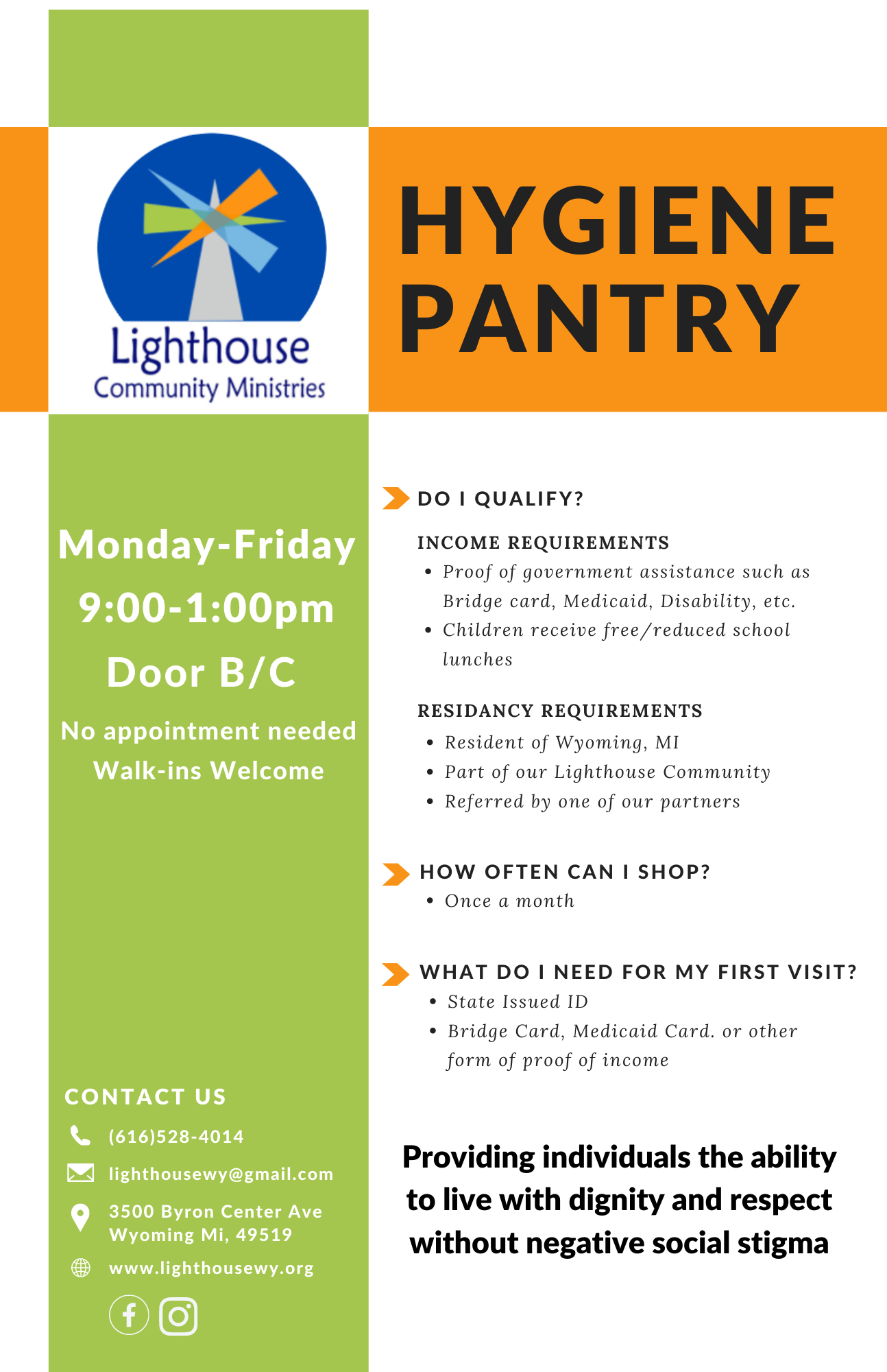 Hygiene Pantry — Lighthouse Community Ministries