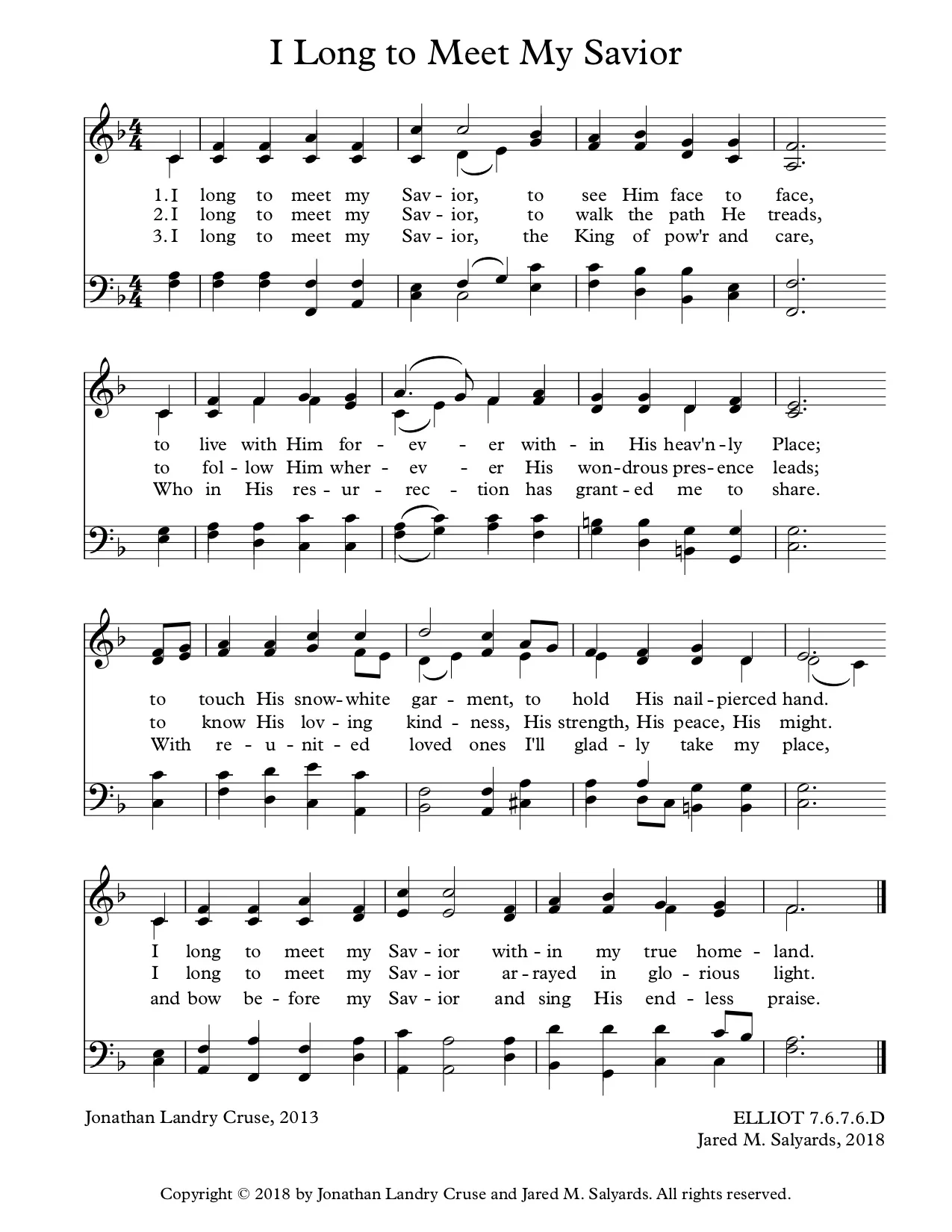I Long To Meet My Savior — Hymns of Devotion