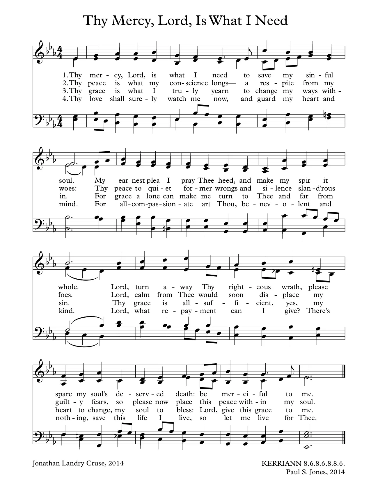 Thy Mercy, Lord, Is What I Need — Hymns of Devotion