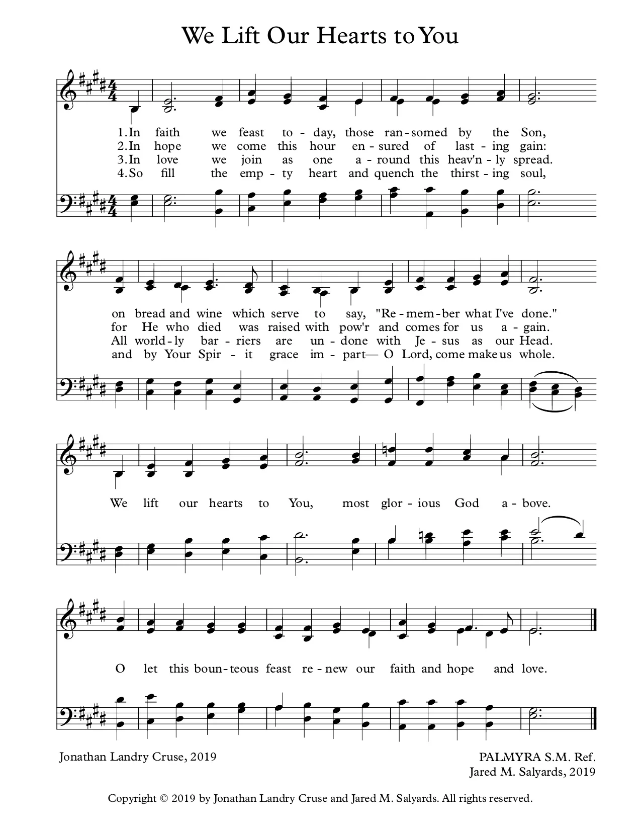 We Lift Our Hearts to You — Hymns of Devotion