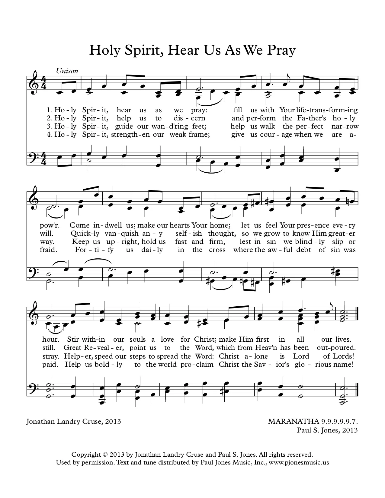 Holy Spirit, Hear Us As We Pray — Hymns of Devotion