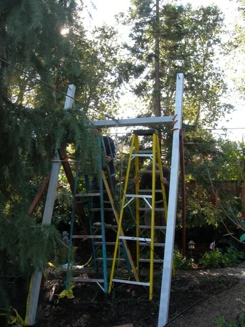 Zip line without trees! - Barbara Butler Artist-Builder Inc.