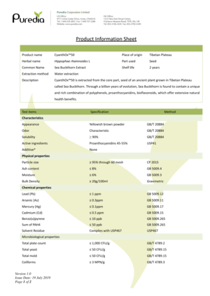 CyanthOx ™ | Strongest Plant-based Antioxidant — Puredia