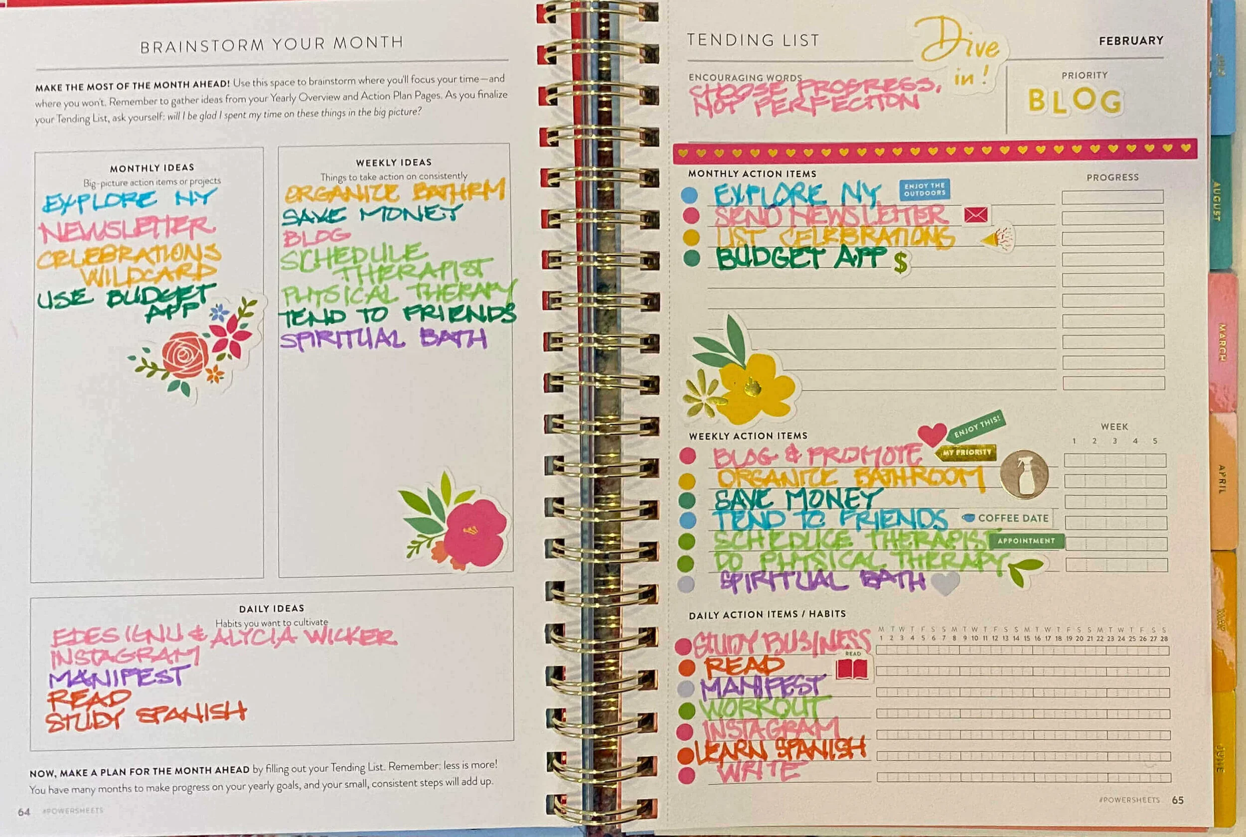 My 2021 Vision Board Example and January Goals Update