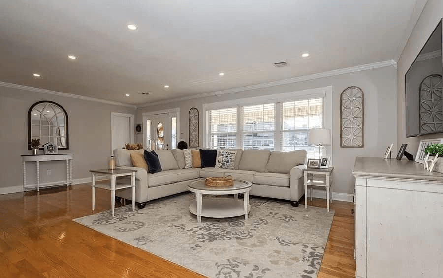 Interior Living Room Cream Walls