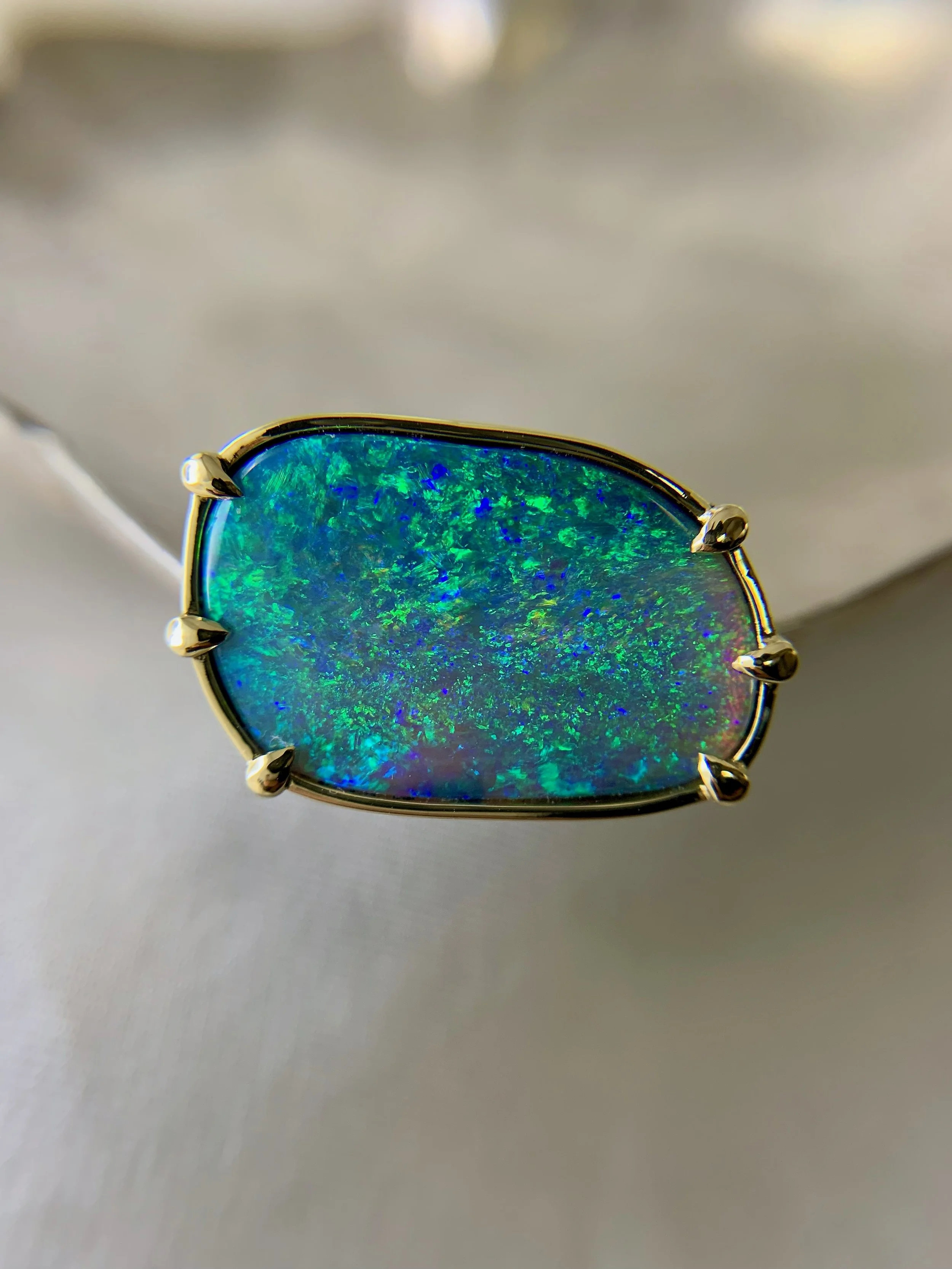 Black Opal ring — ROX Gems & Jewellery