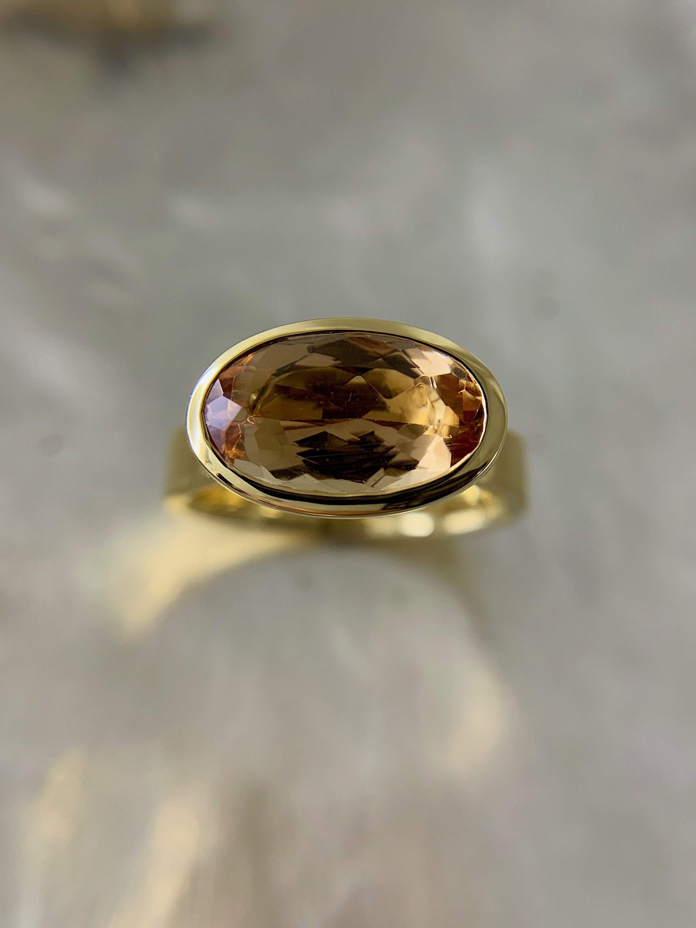 imperial topaz pendulum ring — ROX Gems & Jewellery