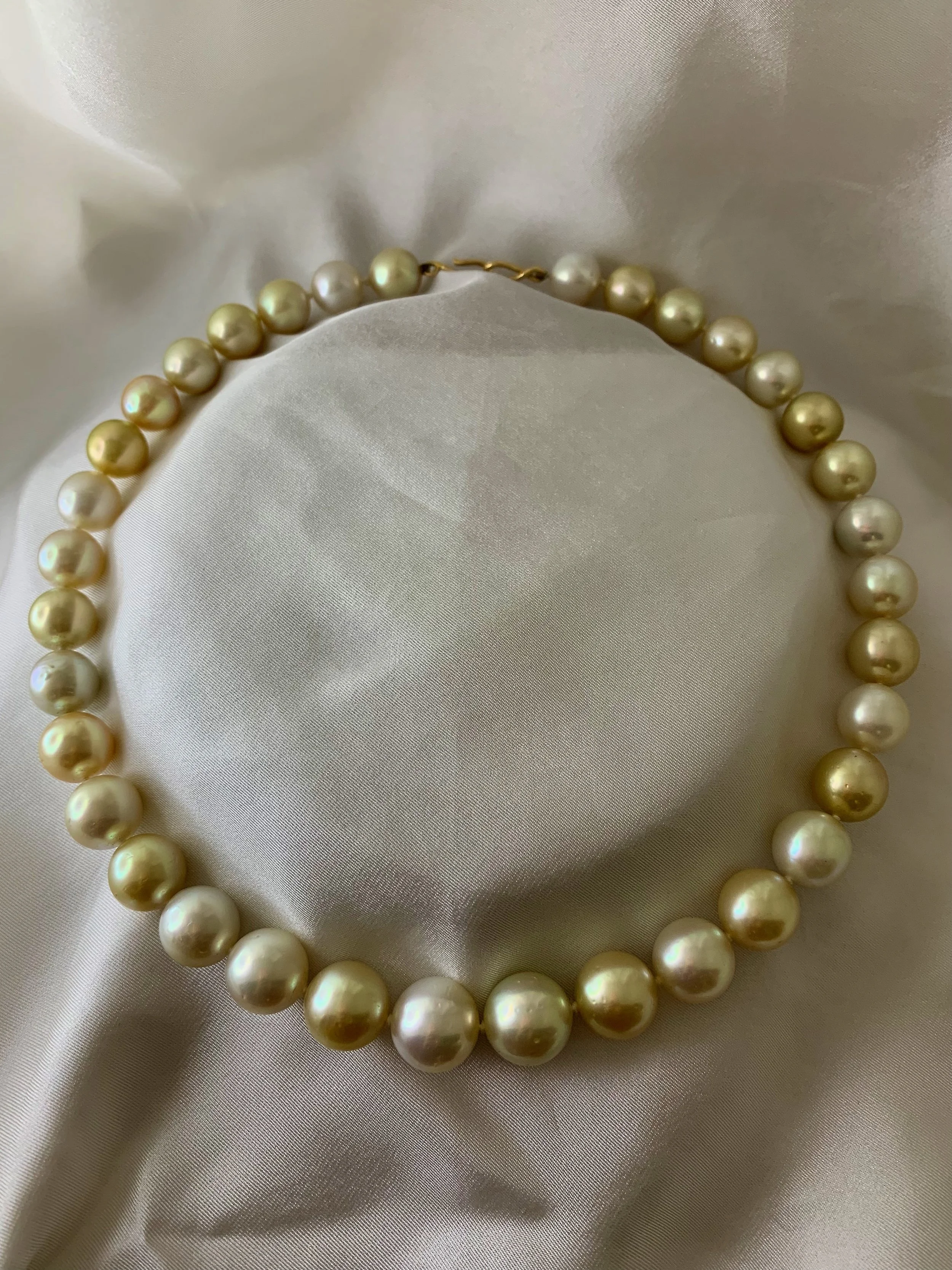 golden south sea pearl strand necklace — ROX Gems & Jewellery