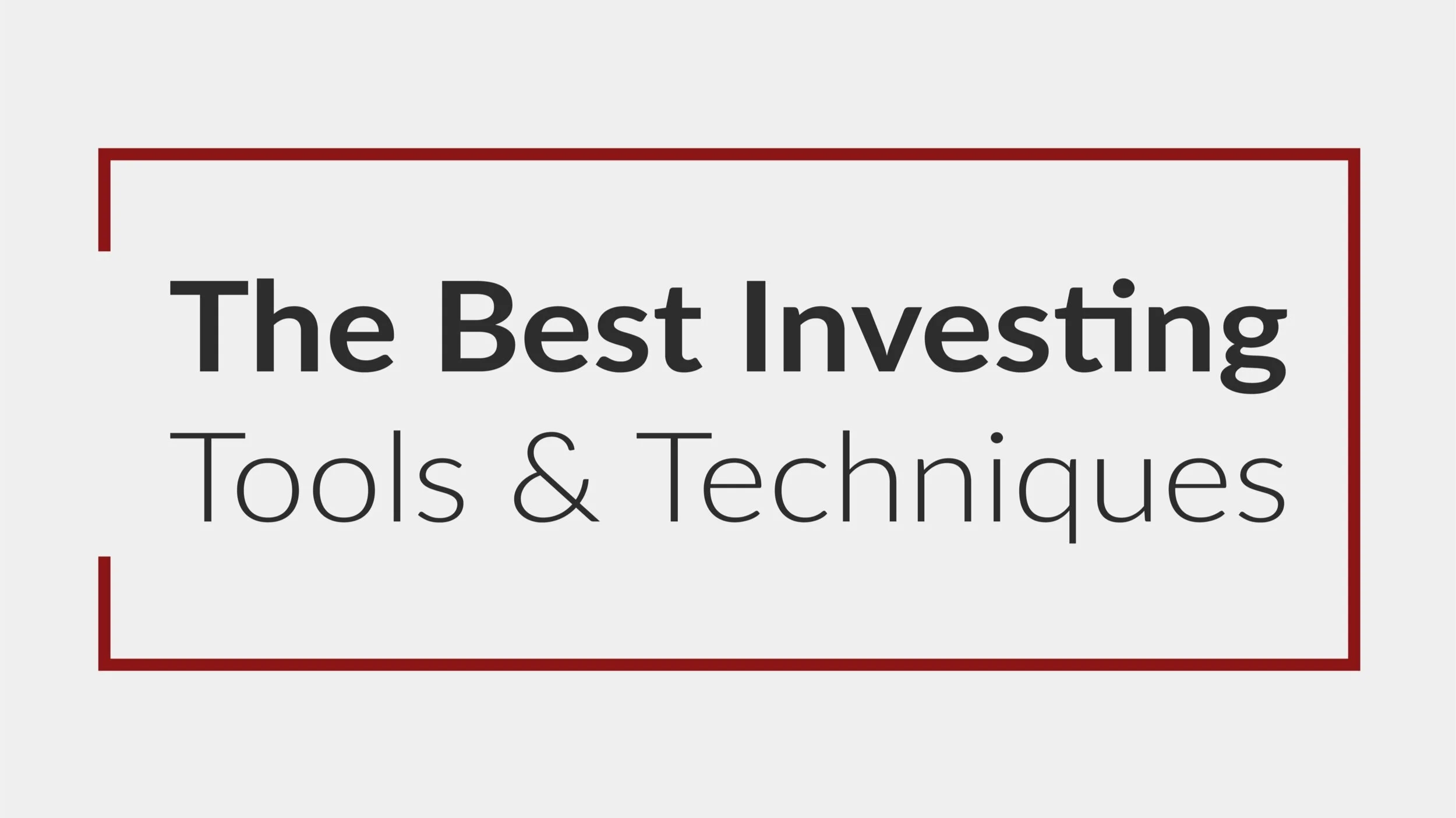 Learn — How the Best invest