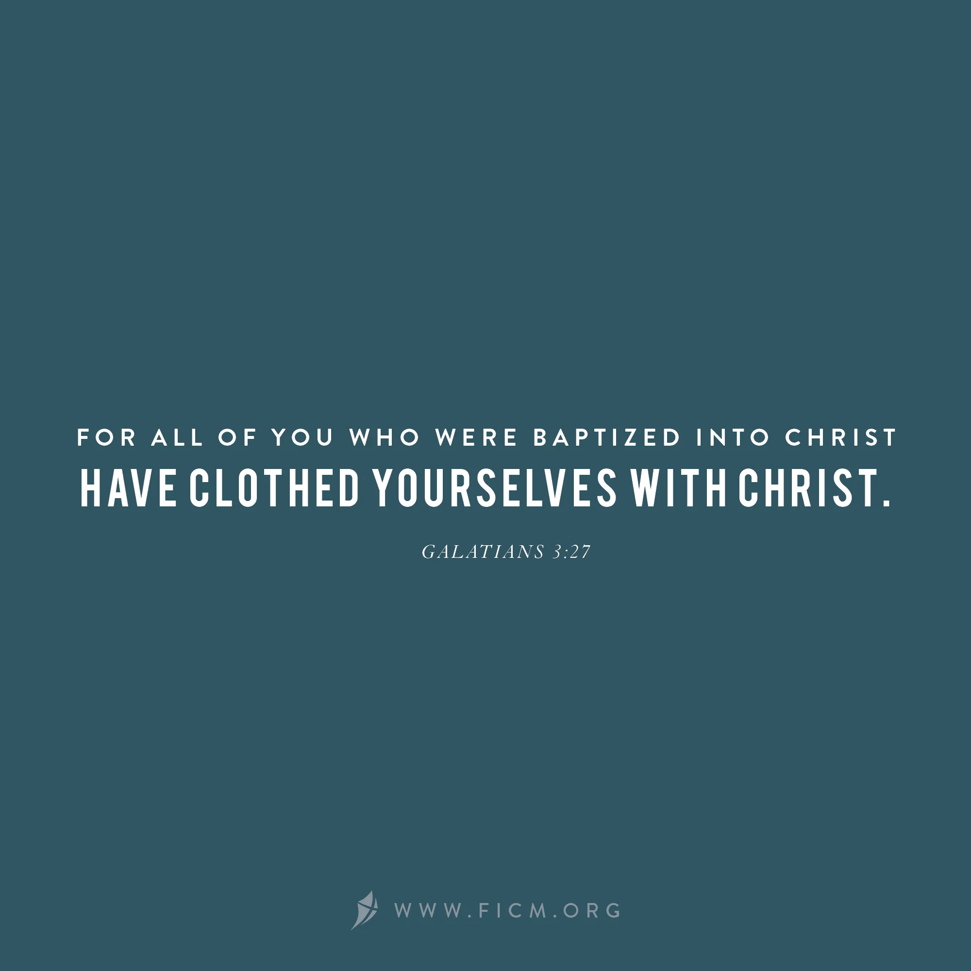 You are a New Person in Christ — FICM Blog