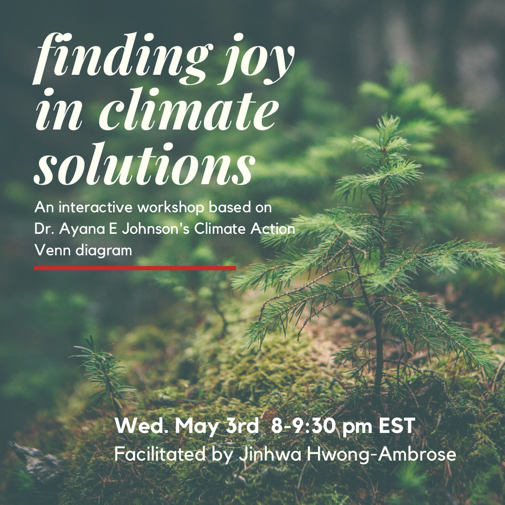 May's book club: Finding Joy in Climate Solutions workshop with Jinhwa ...