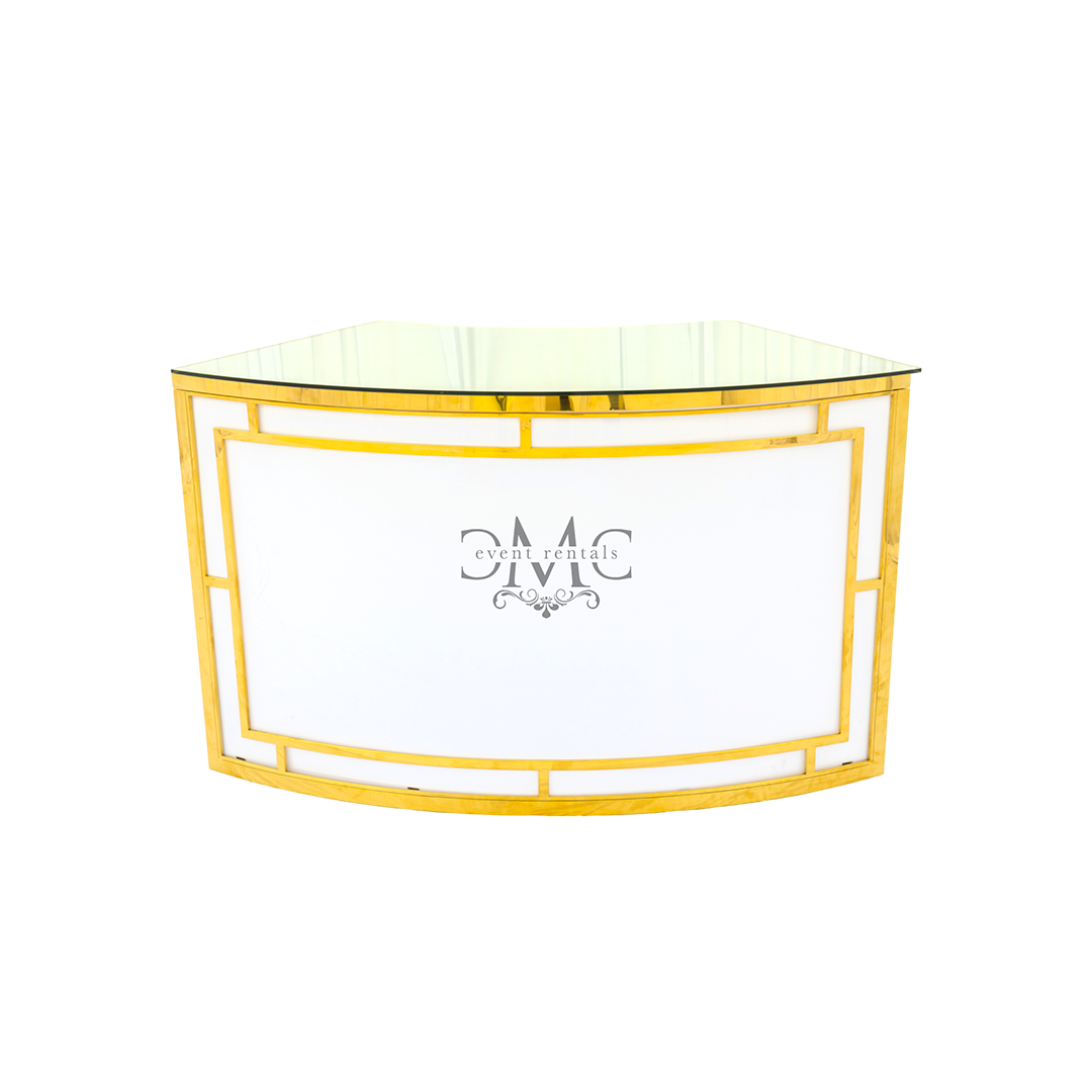 Serpentine Bar-Gold/White — CMC Event Rentals Inc. | Los Angeles, CA