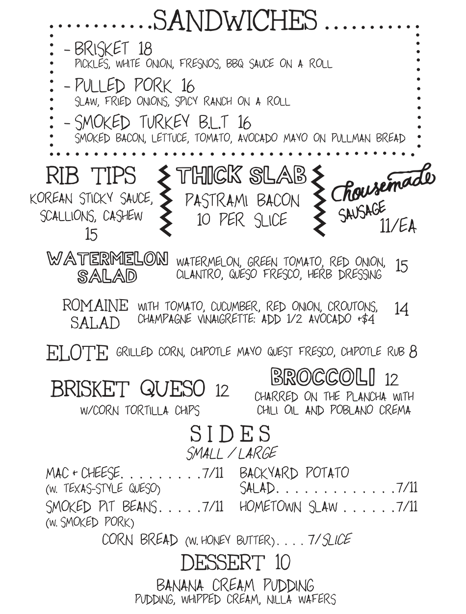 Menu — Hometown BBQ Miami