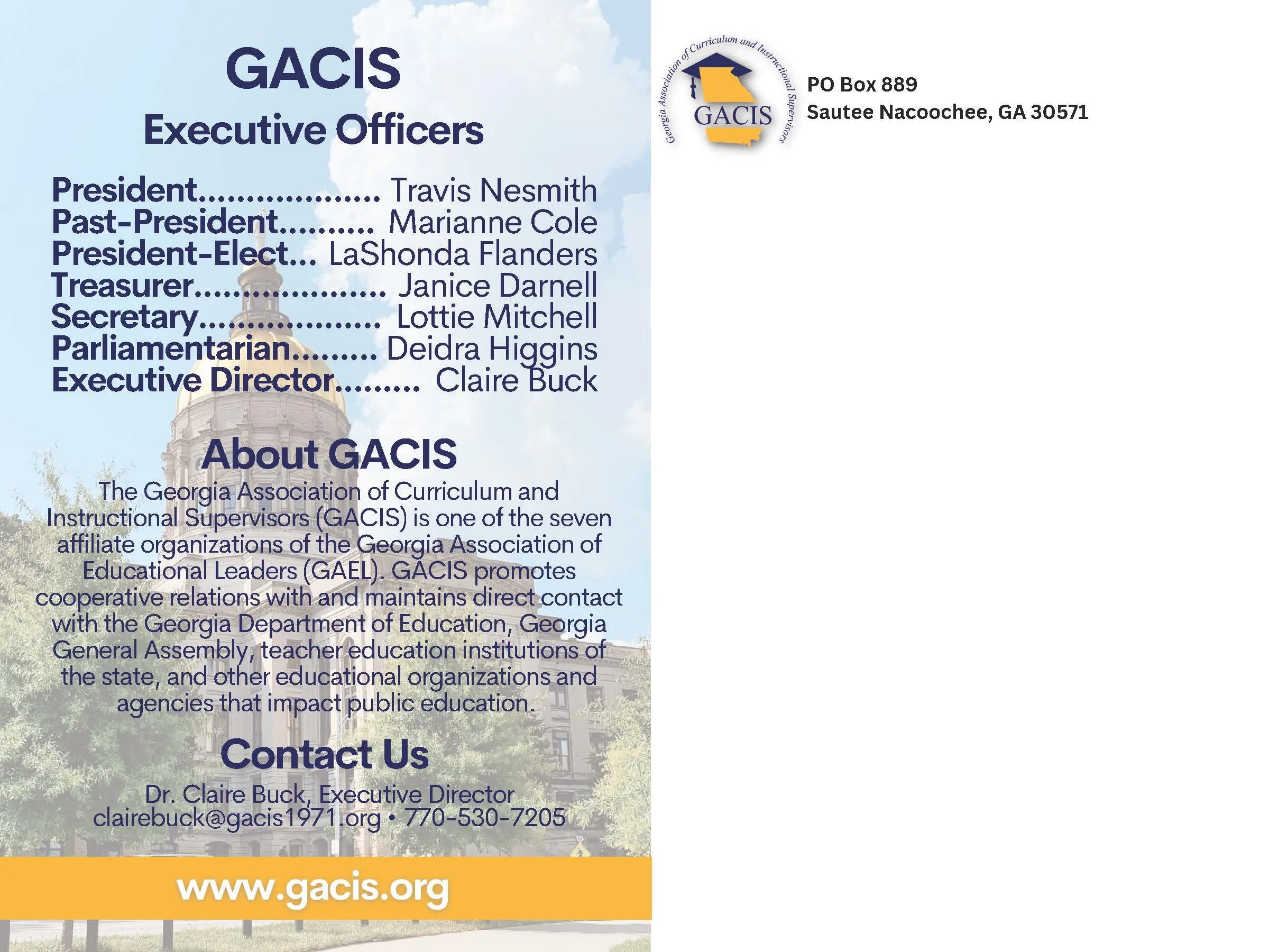Legislative Priorities — GACIS.org