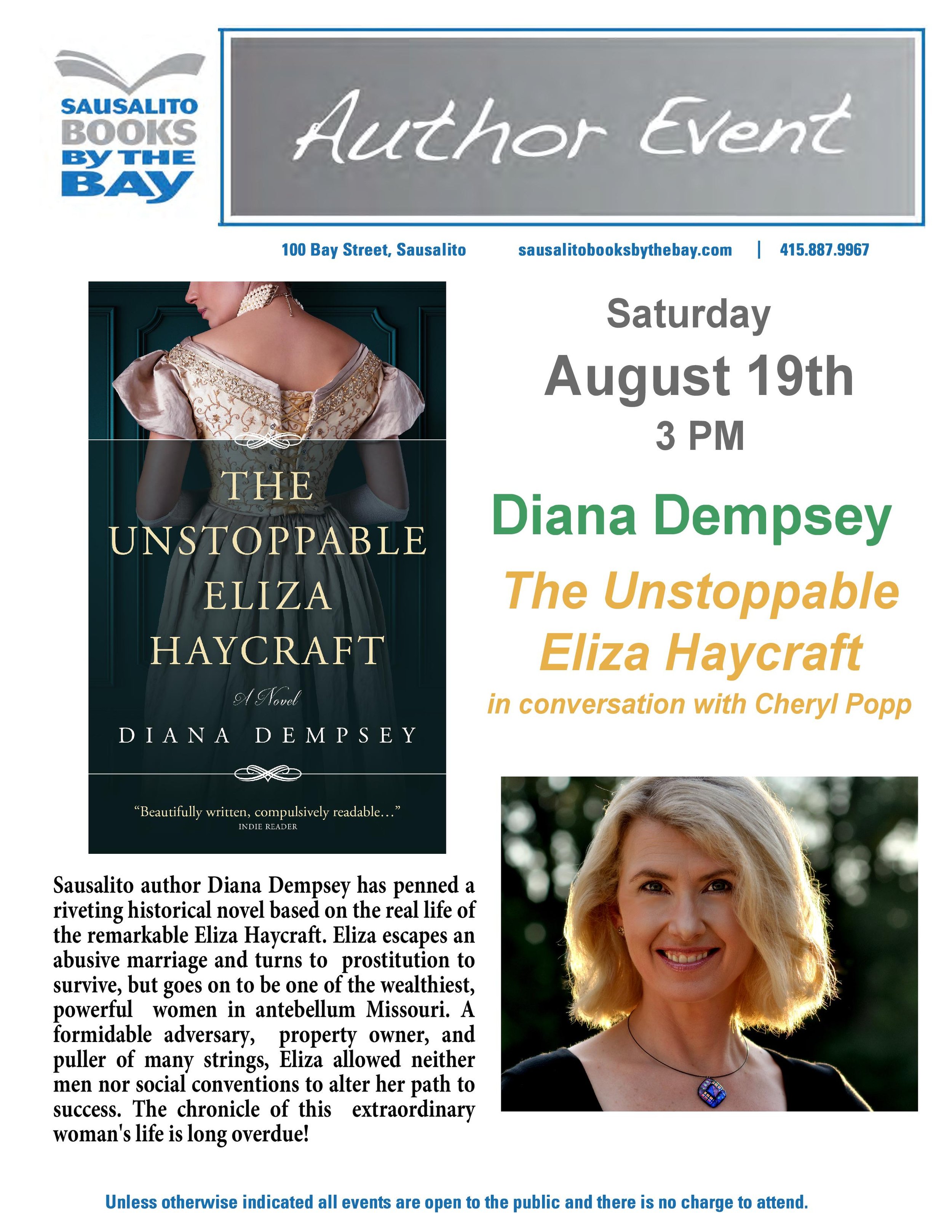 Diana Dempsey The Unstoppable Eliza Haycraft ﻿ In conversation with ...